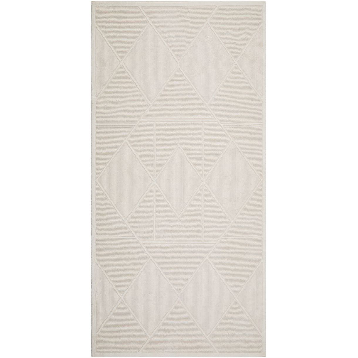 Käytävämatto Benina Palermo Romb, 80x200cm, valkoinen