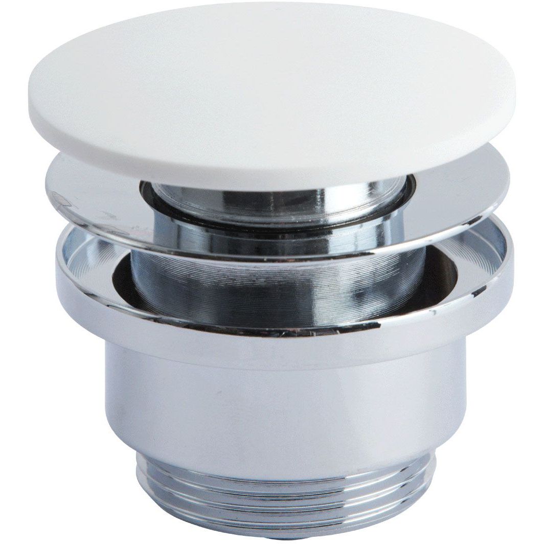 Pohjaventtiili Lavabo Luna, pop-up, solid surface, valkoinen