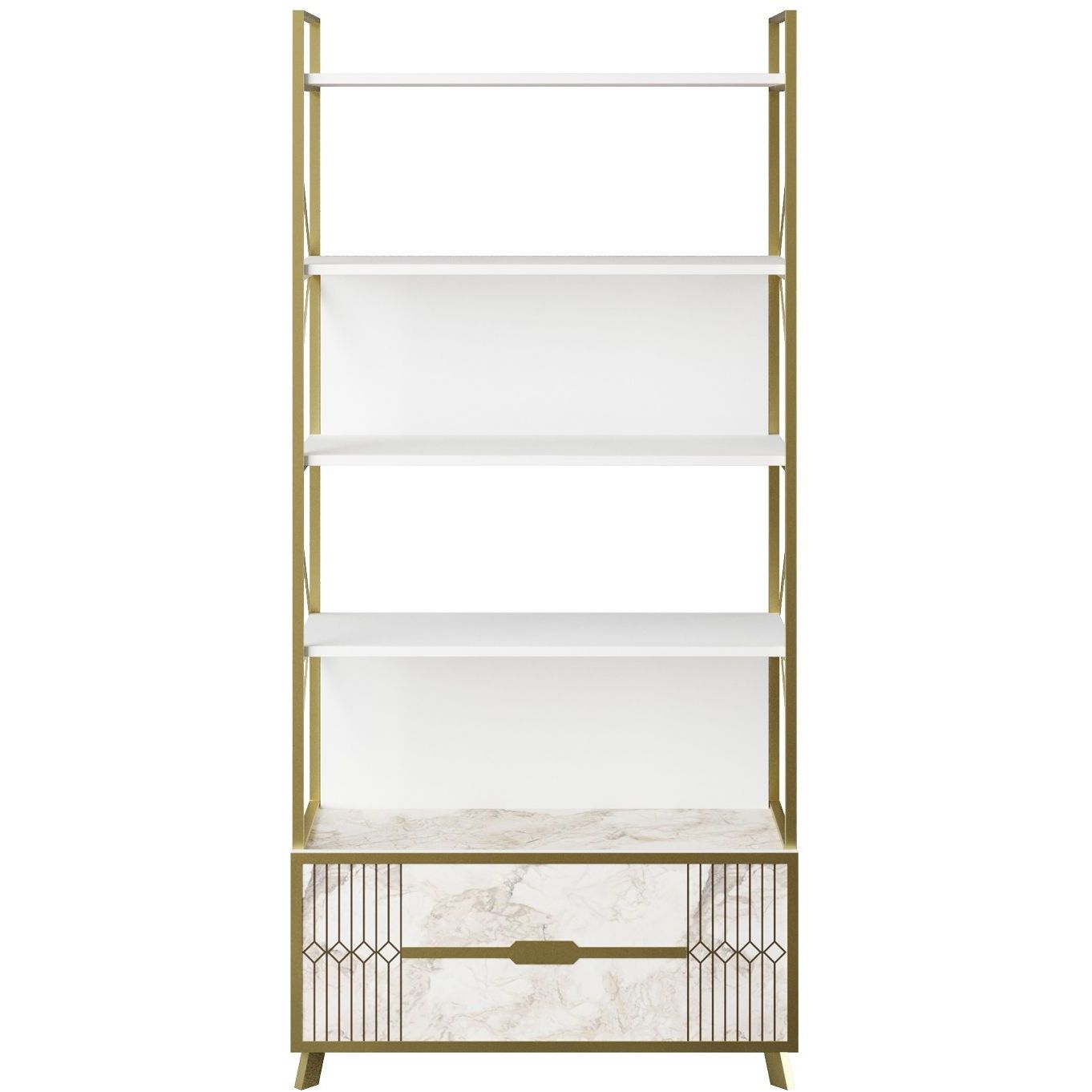 Kirjahylly Linento Furniture Frida, valkoinen | Netrauta.fi