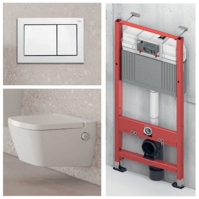 Seinä-WC-paketti Tece TH Lux 1, Tece Base Nordic -asennusteline ja ...