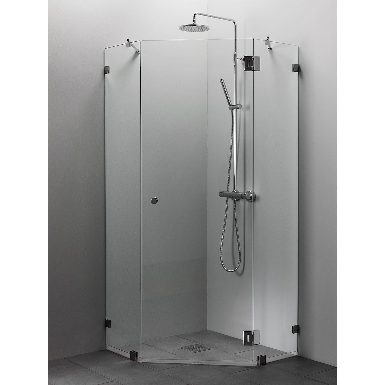 Suihkunurkka Vihtan Elegance 12, 900x900mm, kirkas lasi, kromi | Netrauta.fi