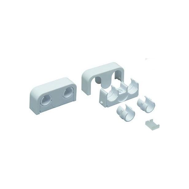 Uponor Putkikannake 16 - 20 mm 2 putkelle k/k 40 valkoinen | Netrauta.fi