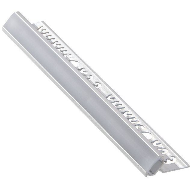 LED-laattalista/ulkokulma Euroshrink 300A, 45°, alumiini, 12mm x 2.5m ...