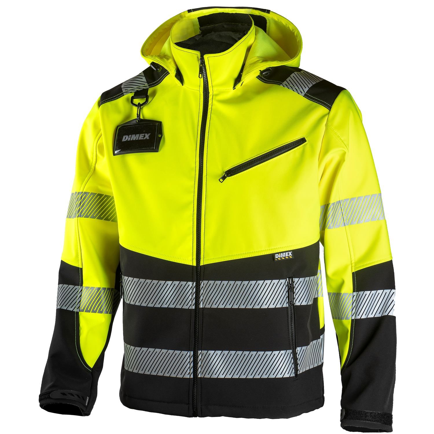 Softshell-takki Dimex 6099, huomioväri, stretch, tuulenpitävä ...