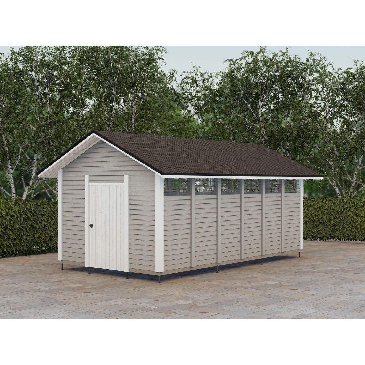 Roskakatos Aarni RK19, 6040x3236mm, 19.5m², puuvalmis | Netrauta.fi