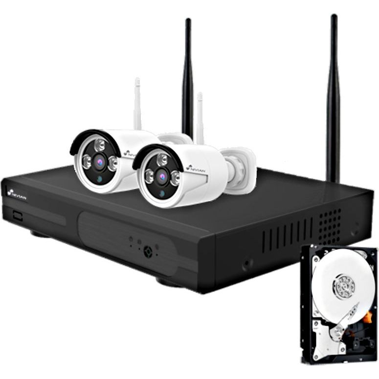 Valvontakamerapaketti Celotron Nivian, 3MP, 2 kameraa, 4 kanavaa ...