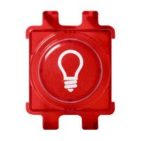 Painike Schneider Electric Renova, lamppu-symboli, punainen | Netrauta.fi