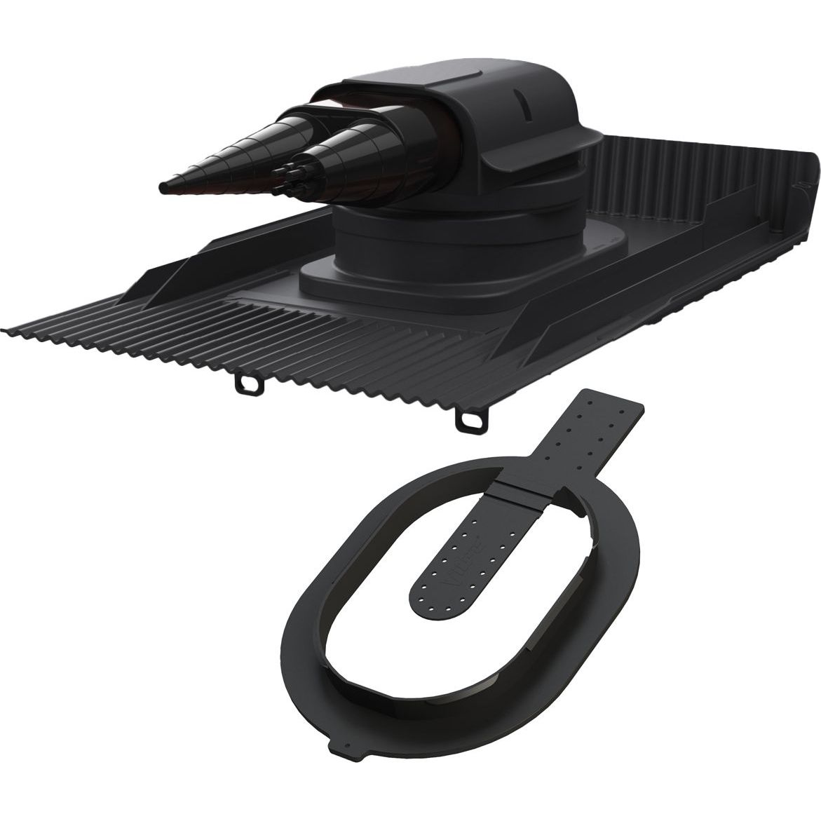 Tiilikaton läpivienti Vilpe Solar Unitile Click, musta