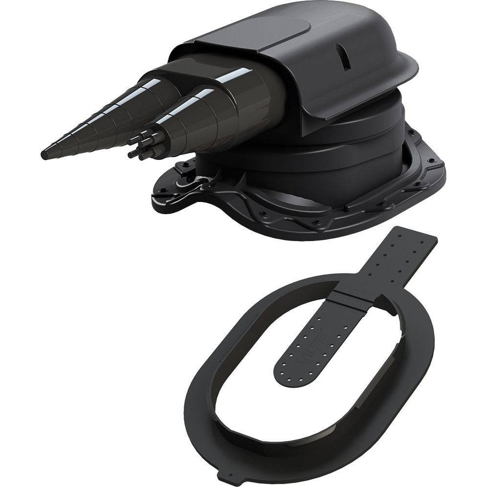 Peltikaton läpivienti Vilpe Solar Muotokate Click, musta | Netrauta.fi